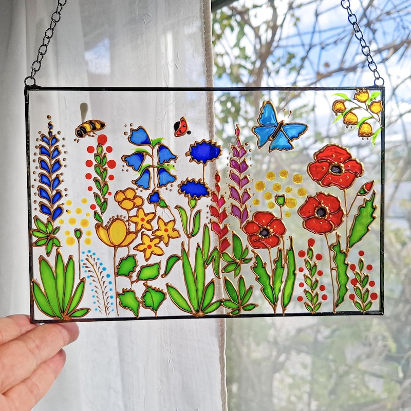 Stained Glass Window Hanging - Etsy