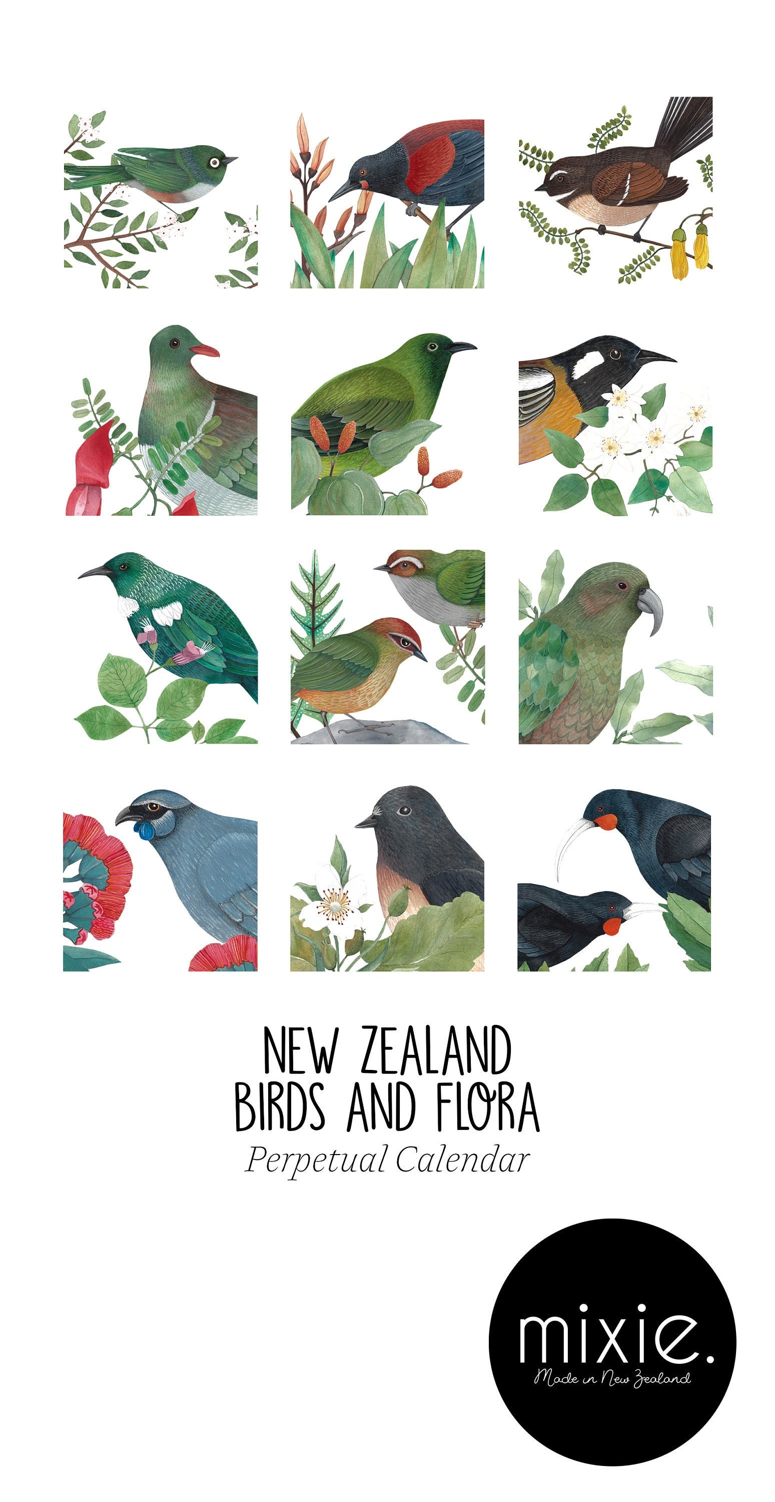 Perpetual NZ Bird Calendar - Etsy