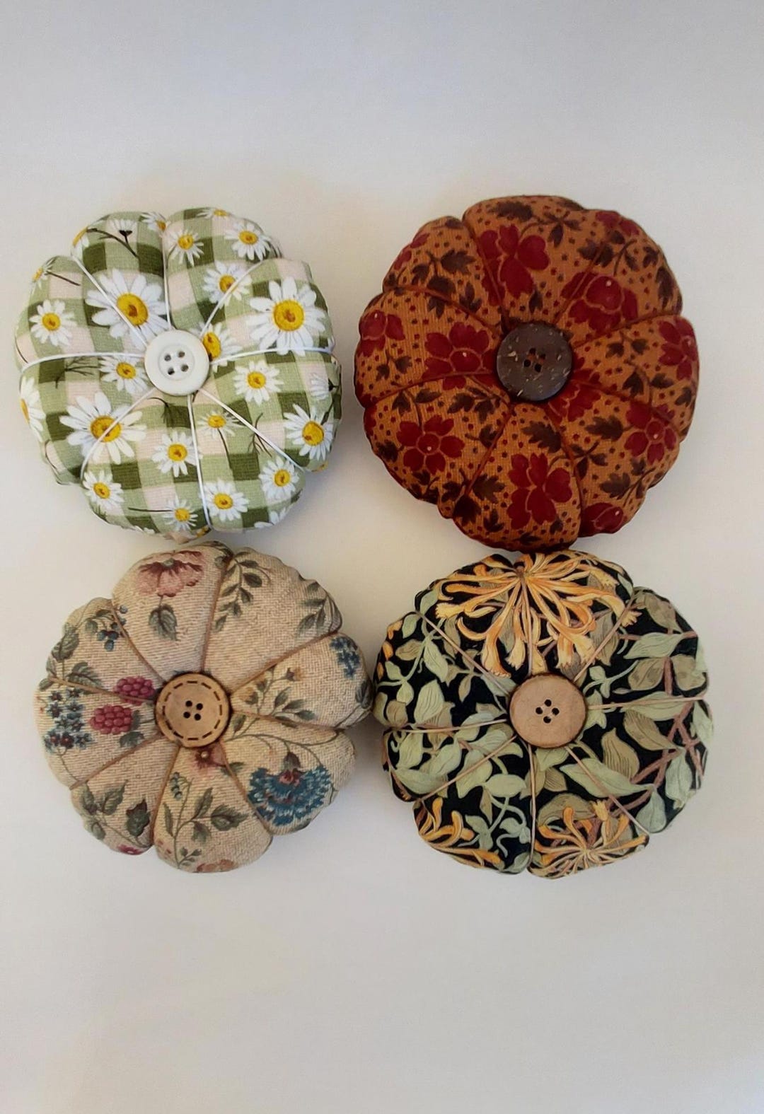 Handmade Cotton Pincushion: 4.5" Round - Etsy