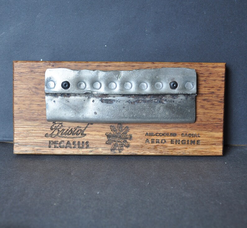 Ww2 Aircraft Bristol Pegasus Aero Engine Cowl Section on Engraved Wood ...