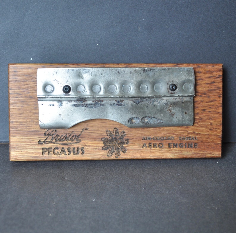 Ww2 Aircraft Bristol Pegasus Aero Engine Cowl Section on Engraved Wood ...