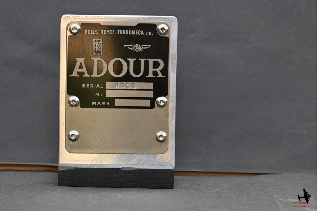 Rolls Royce ADOUR Aircraft Engine Data Plate - Etsy