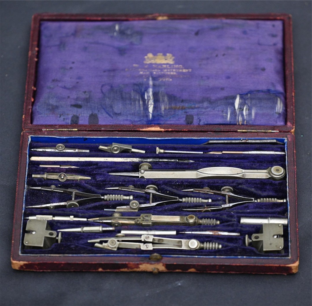 Antique Brass Drawing Instruments by WH Harling - Etsy