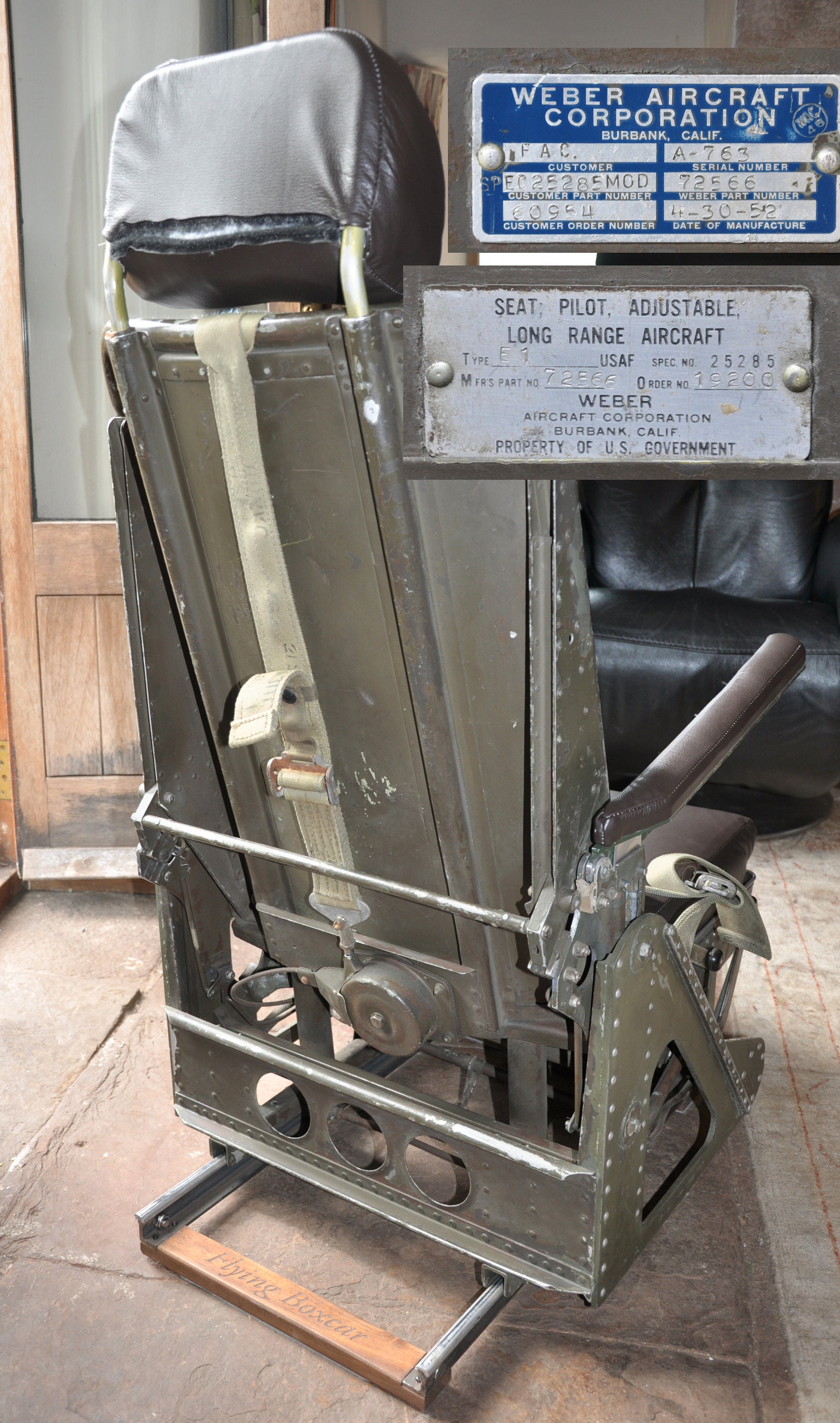 Aircraft Pilots Chair US Air Force Fairchild C119 - Etsy