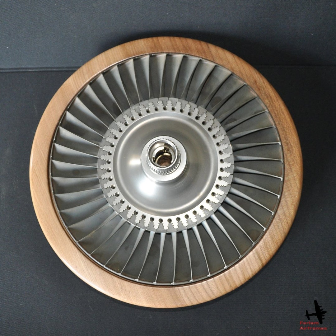 Pratt & Whitney Aircraft Engine Turbine Rotor in Wooden Mount - Etsy