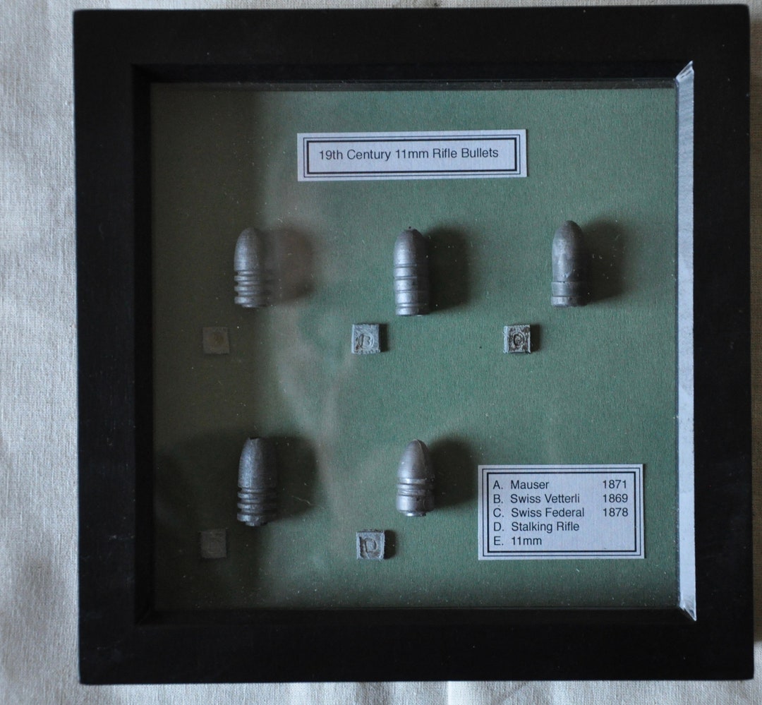 19th Century 11mm Rifle Cast Lead Bullets in Display Frame - Etsy