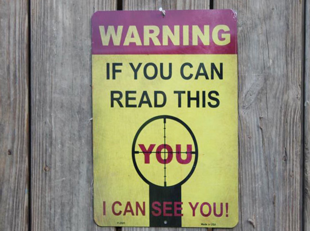 If You Can Read This I Can See You Aluminum Sign - Etsy
