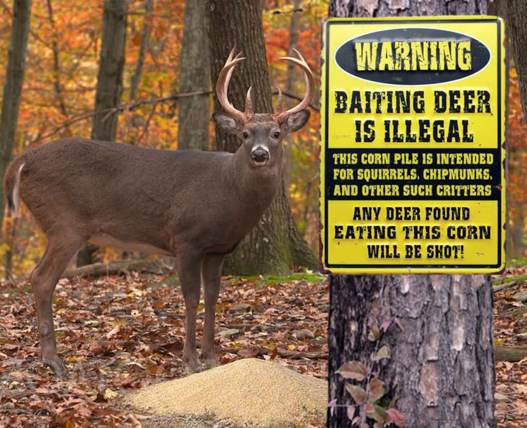 BAITING DEER IS Illegal..." Humorous 15" Tin Yard Sign - Etsy
