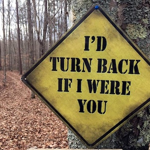 I'd Turn Back If I Were You Aluminum Sign - Etsy