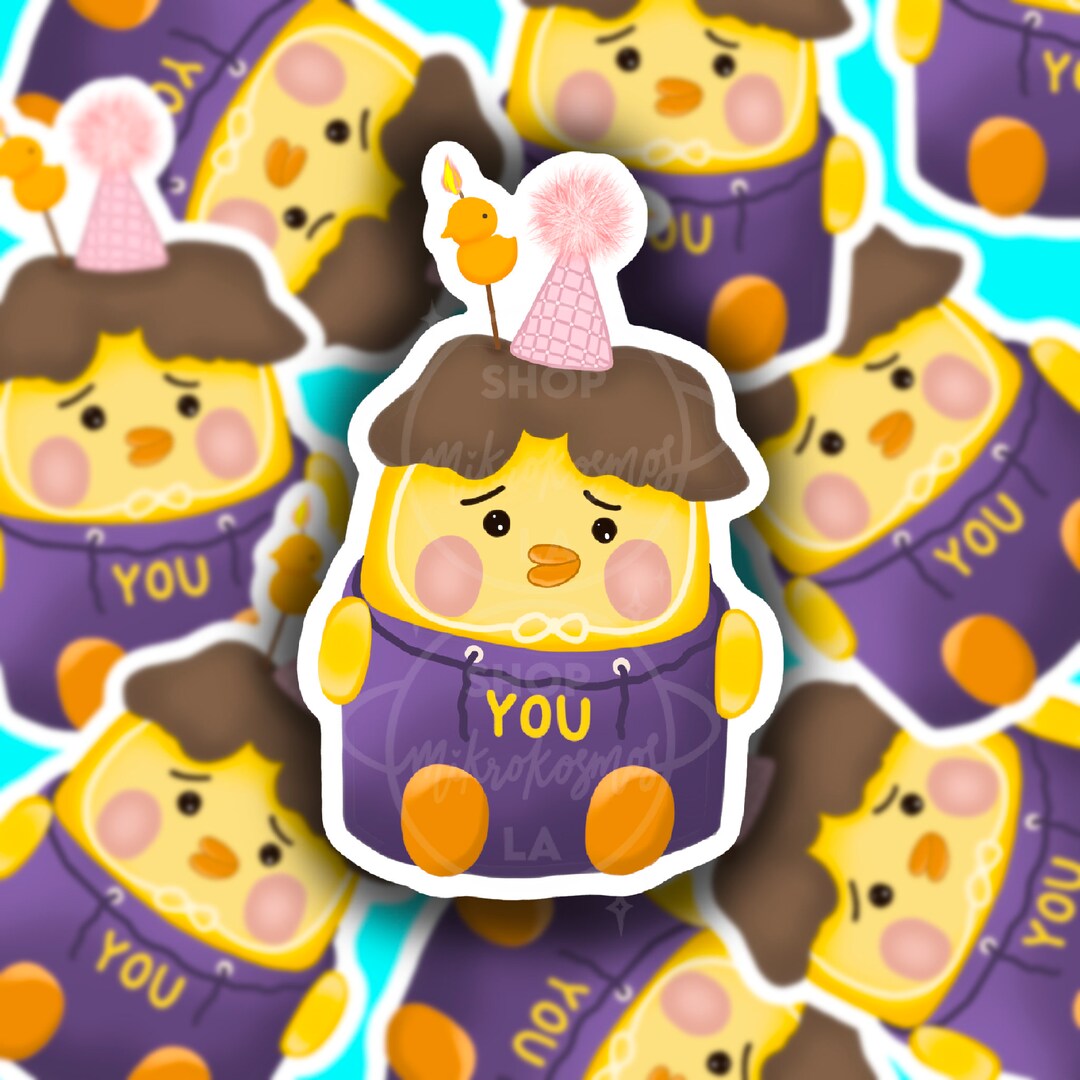 BTS Jimin Chick Birthday Cake Waterproof Sticker - Etsy