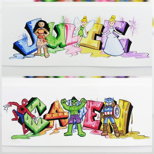 Custom Name Painting - Etsy