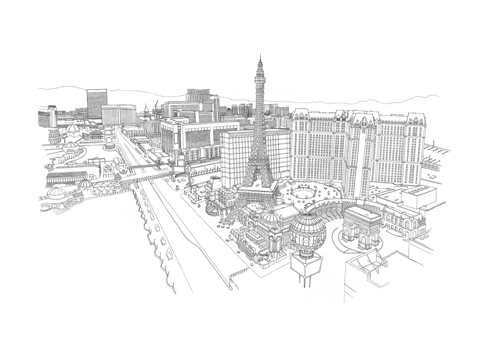 Las Vegas LV Nevada Strip Print Las Vegas Wall Art Las Vegas - Etsy