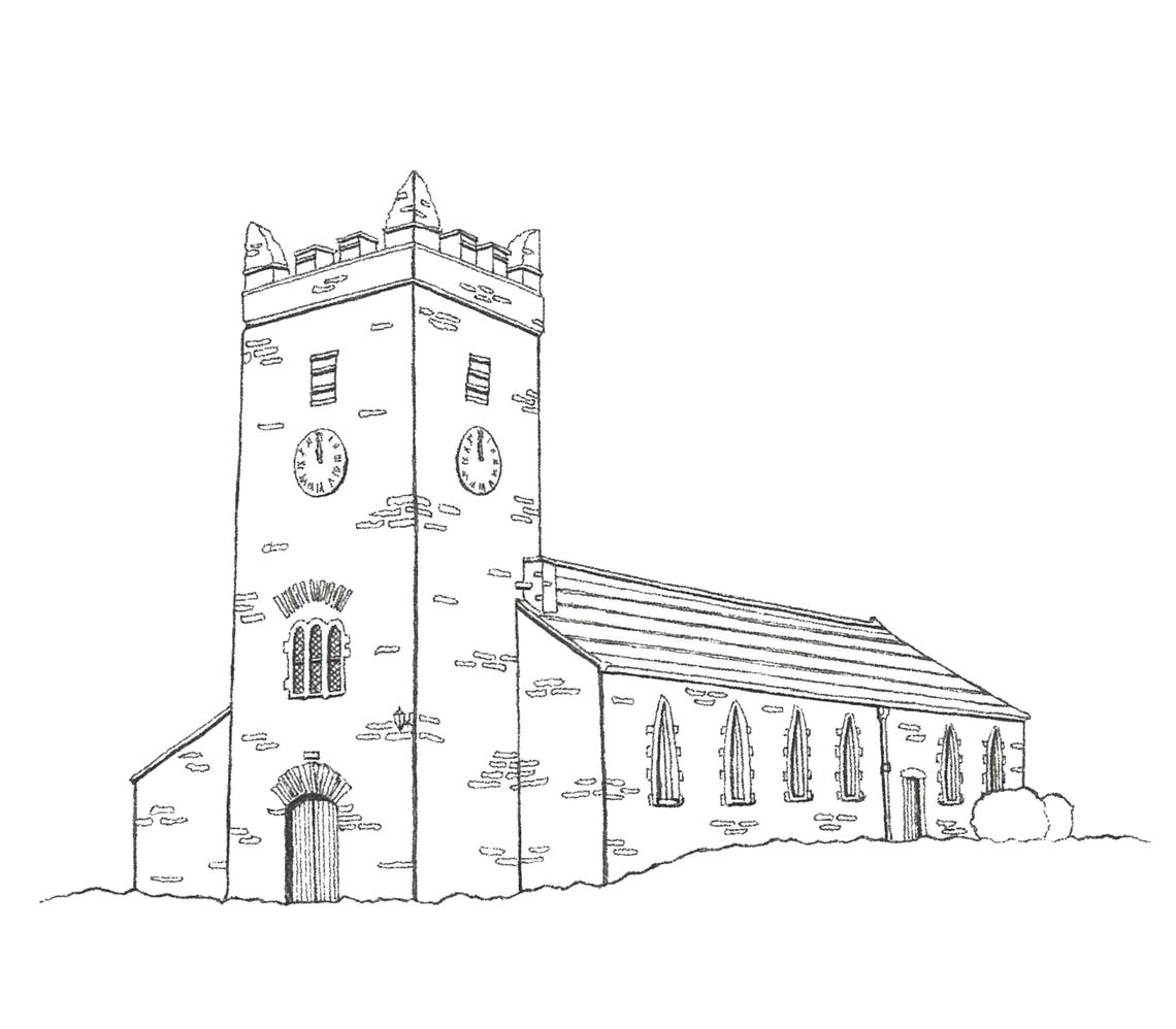 Wedding Venue Illustration Custom Wedding Venue Drawing Black - Etsy