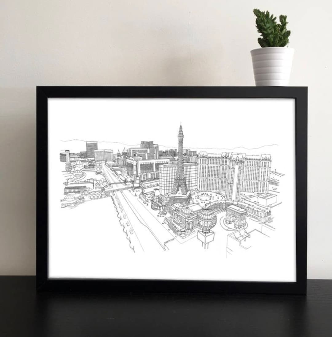 Las Vegas LV Nevada Strip Print Las Vegas Wall Art Las Vegas - Etsy