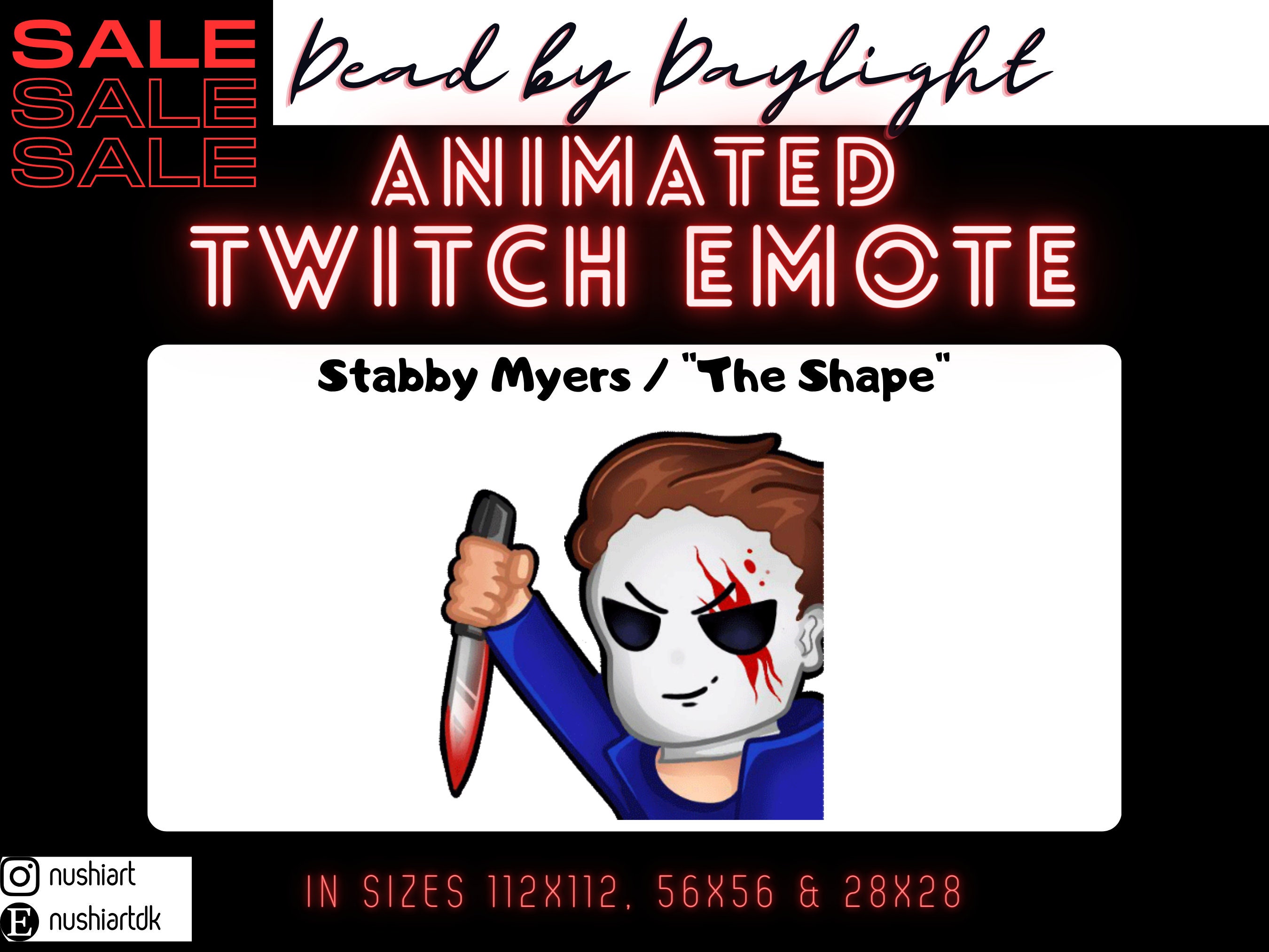 ANIMATED + STATIC EMOTE | Michael Myers Stab Emote | the Shape | Dead ...