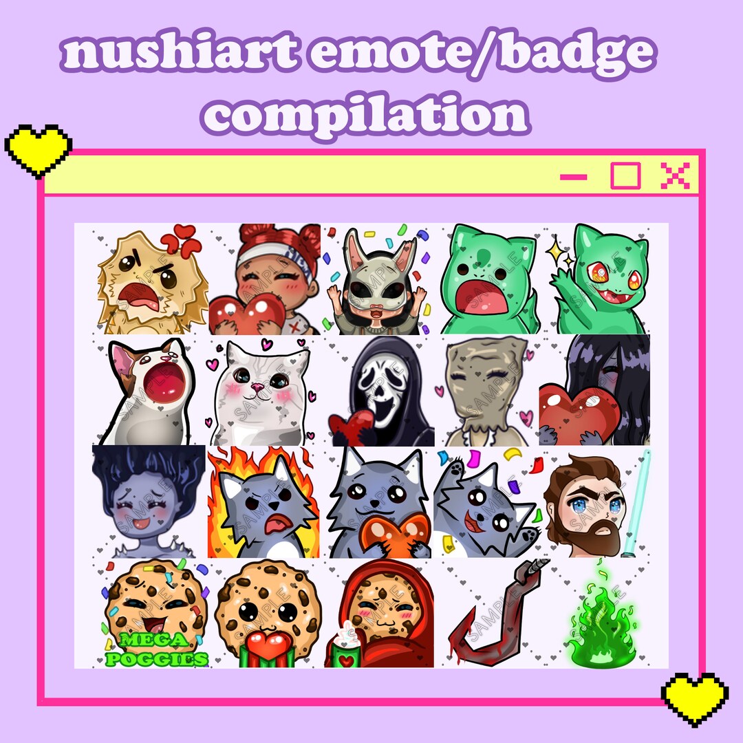 Custom Emotes Twitch Badges Commission Stickers for - Etsy