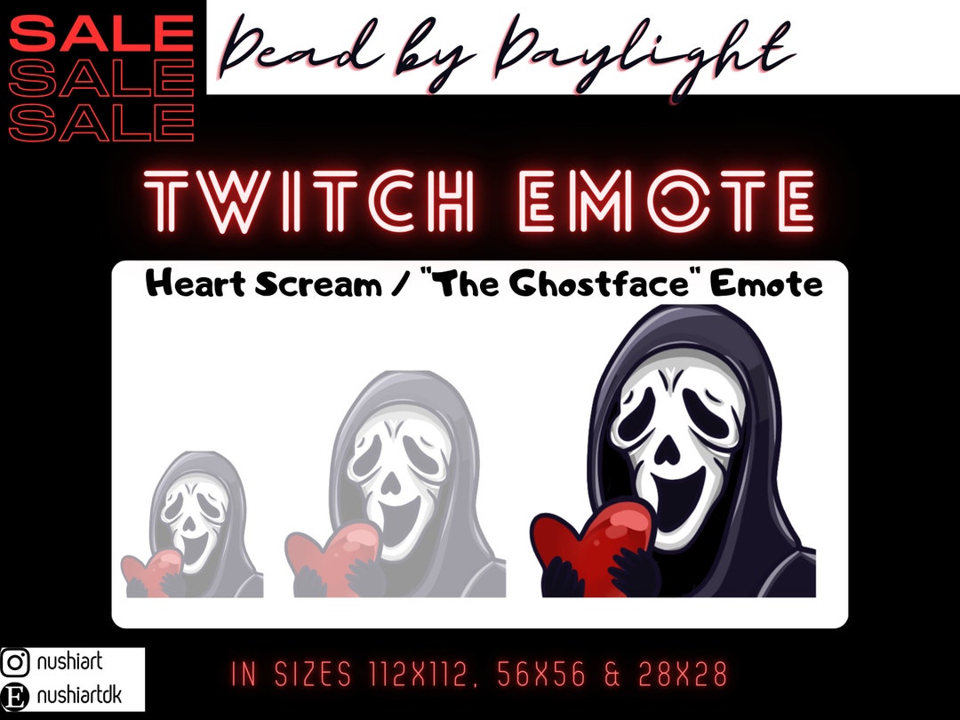 Ghostface Heart Emote | Ready to Use | Dead by Daylight | Twitch Emotes ...