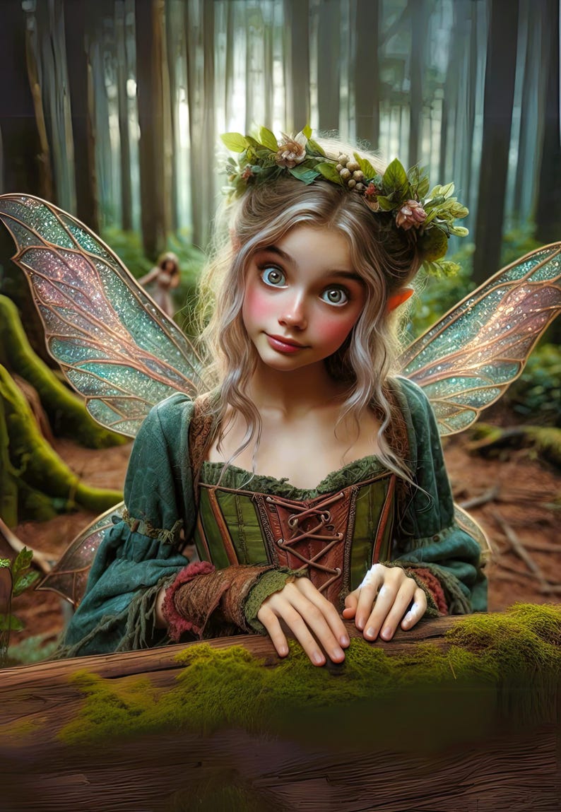 Whimsical Elf & Fairy Art Prints: Expressive Fantasy Portraits, 4x6 Set ...