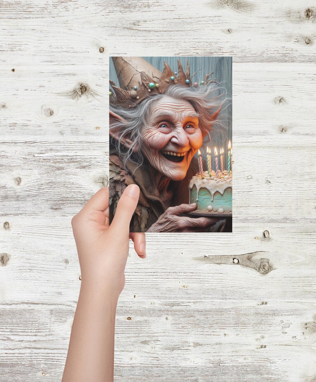 Ancient Elf Birthday Card, Celebration, Forest Birthday Party Print ...