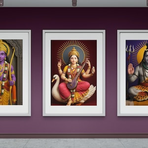 3D Hindu Posters: Gods & Goddesses - Etsy
