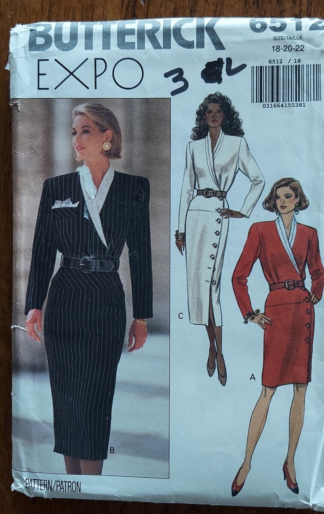 Butterick 6512 Dress 90s Work Daytime - Etsy