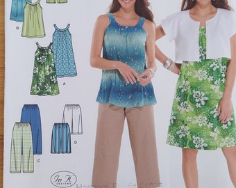 Simplicity 3799 Misses' Dress or Tunic, Cropped Pants, City Shorts ...