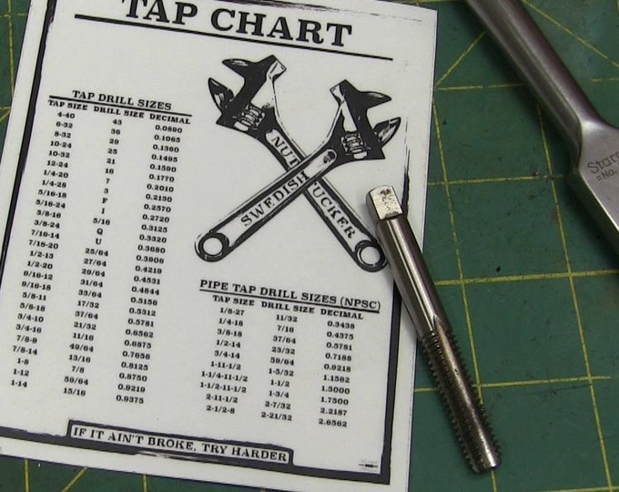 Ave Tap Chart Cheater Etsy