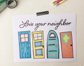 Love your neighbor | Etsy