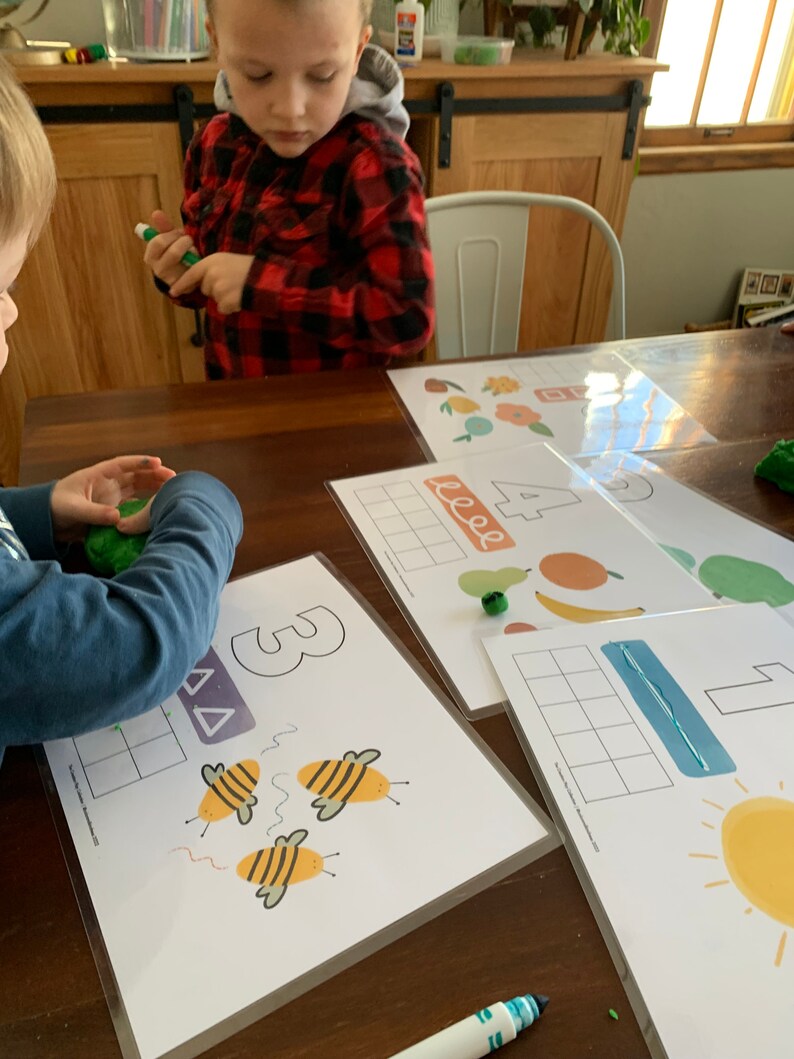 Number Tracing Playmats: Ten Frame, Creation Play (digital Download ...