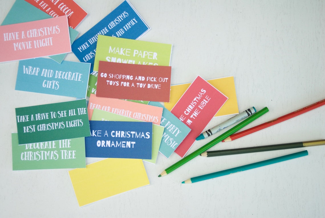 Advent and Christmas Countdown Calendar and Activity Kit - Etsy