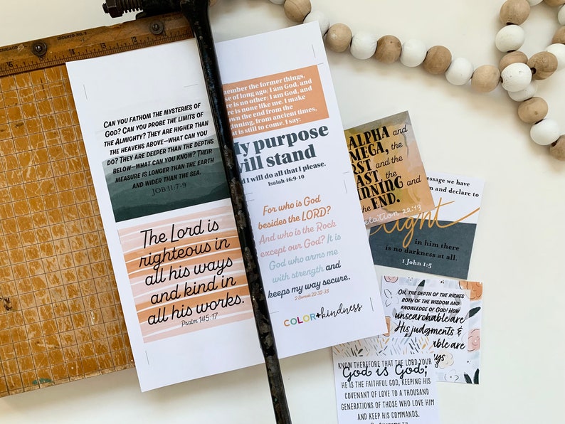 Bible Verse Cards: Scripture Memorization, Encouragement Notes (instant ...
