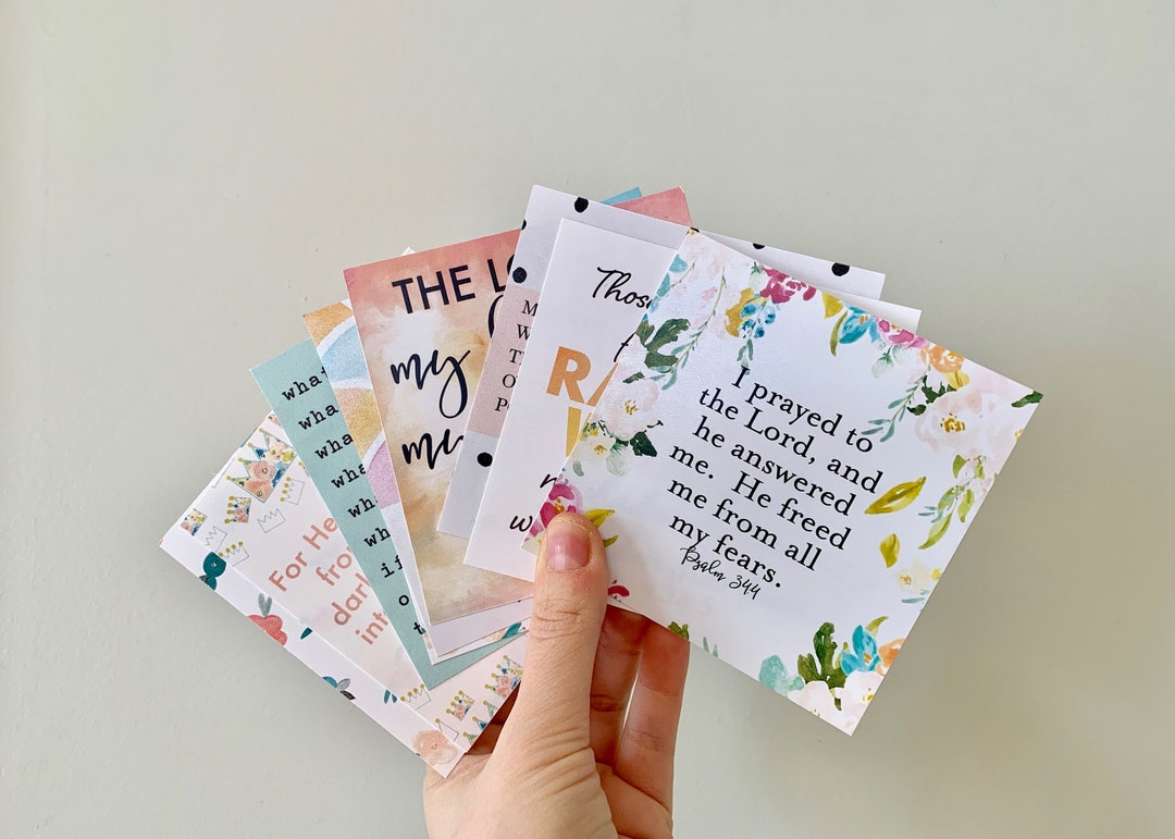 Watercolor Scripture Cards, Set of 8, Verses About Light and Hope ...