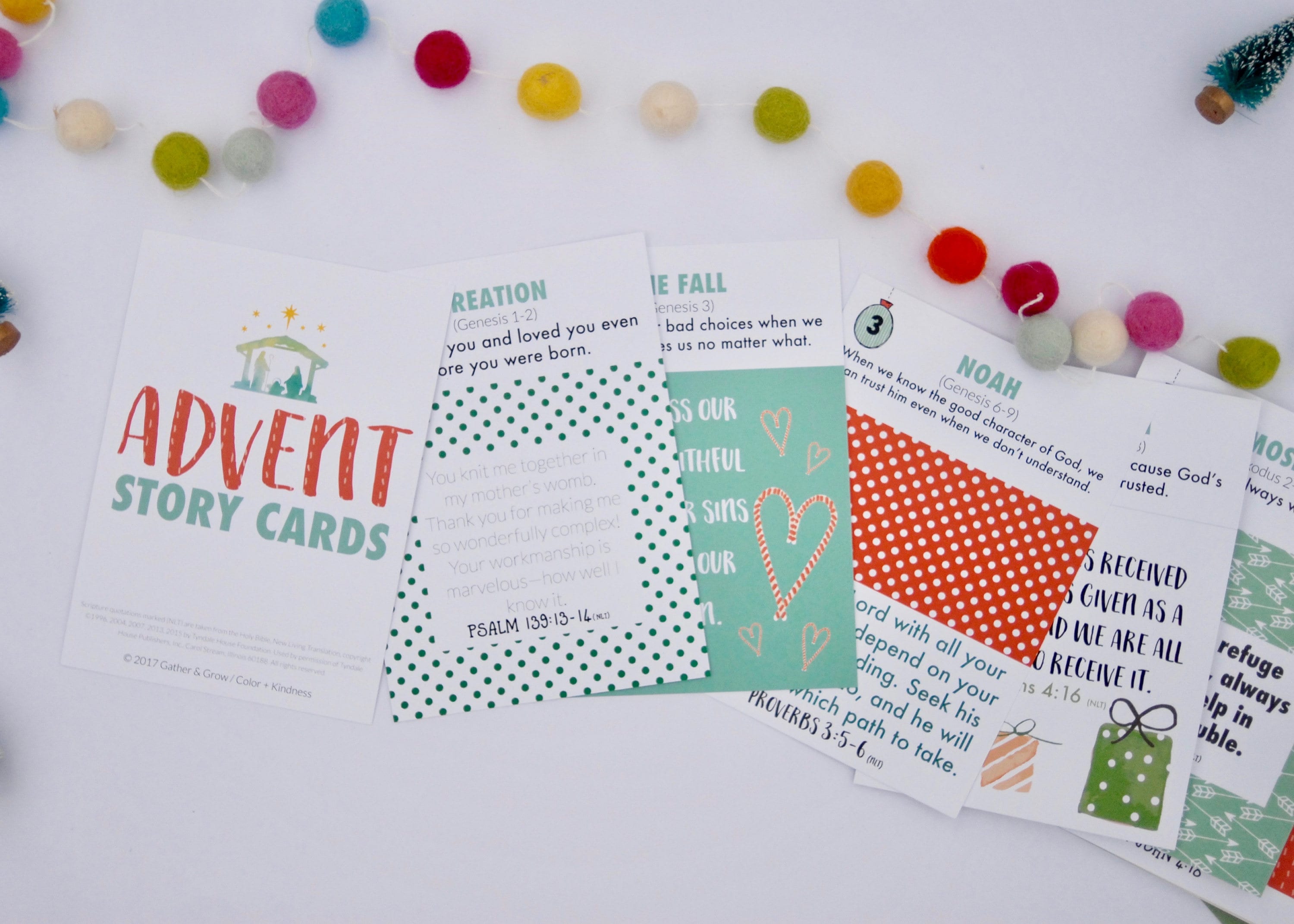 Advent Story Cards — Color + Kindness