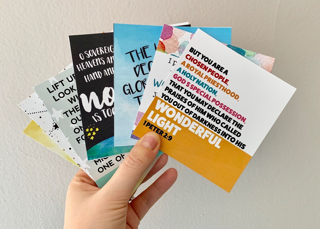 Scripture Cards, Set of 8, Verses About Worship and Wonder, Scripture ...