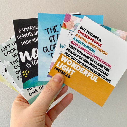 Floral Scripture Cards Set of 8 Verses for Comfort and - Etsy