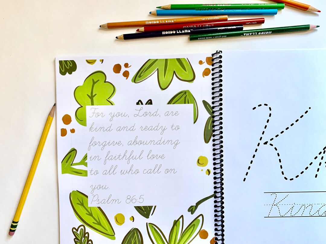 Psalm Scripture Copywork: Cursive & Drawing Prompts (digital Download ...