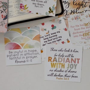 Watercolor Scripture Cards, Set of 8, Verses About Light and Hope ...