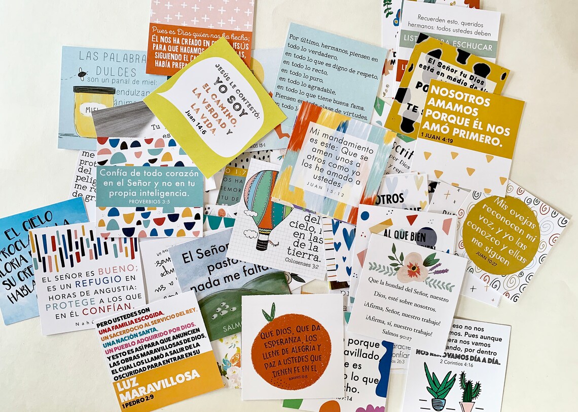 Spanish Scripture Cards: Bible Verse Memorization (digital Download) - Etsy