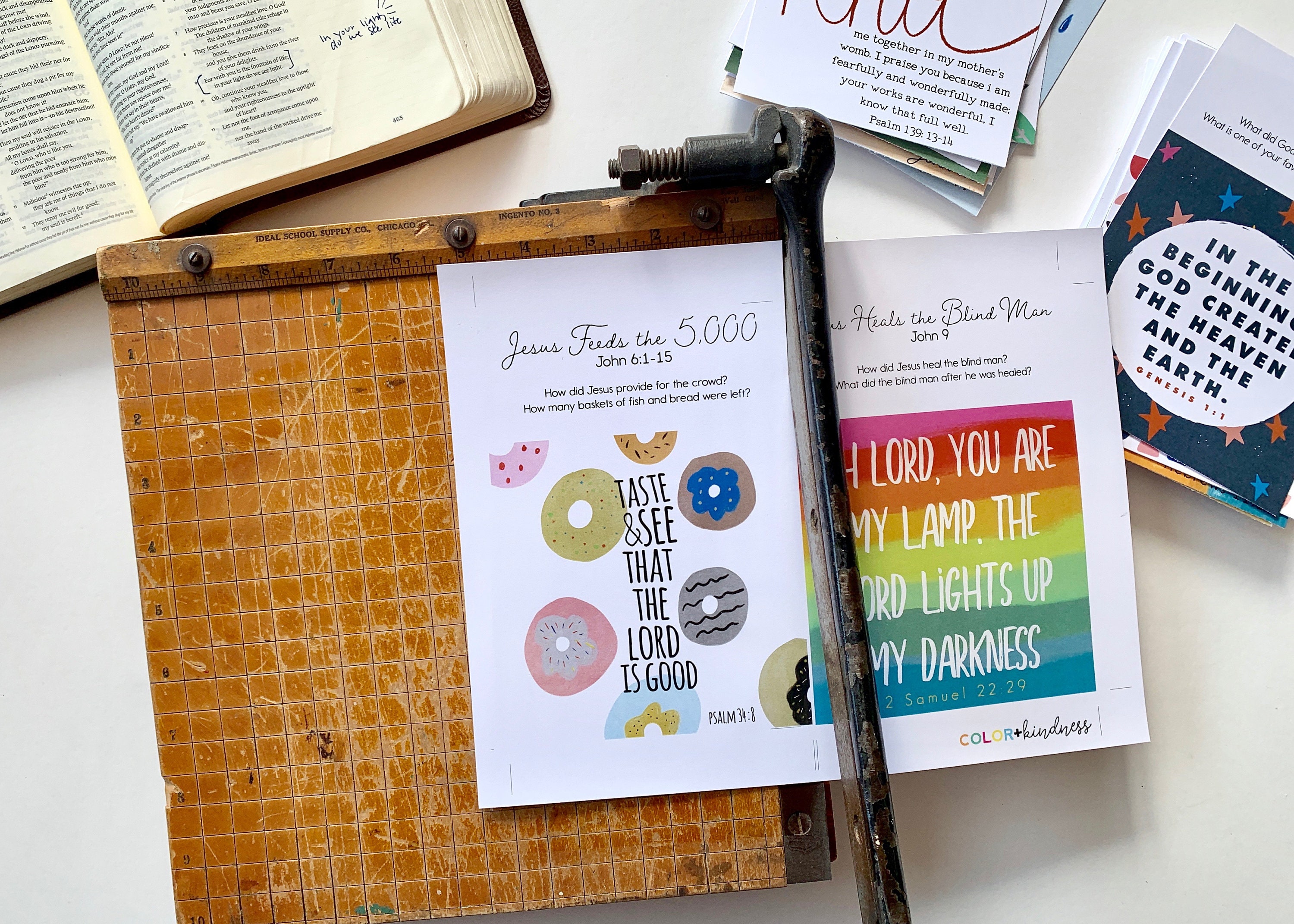 Bible Devotional Cards for Kids — Color + Kindness