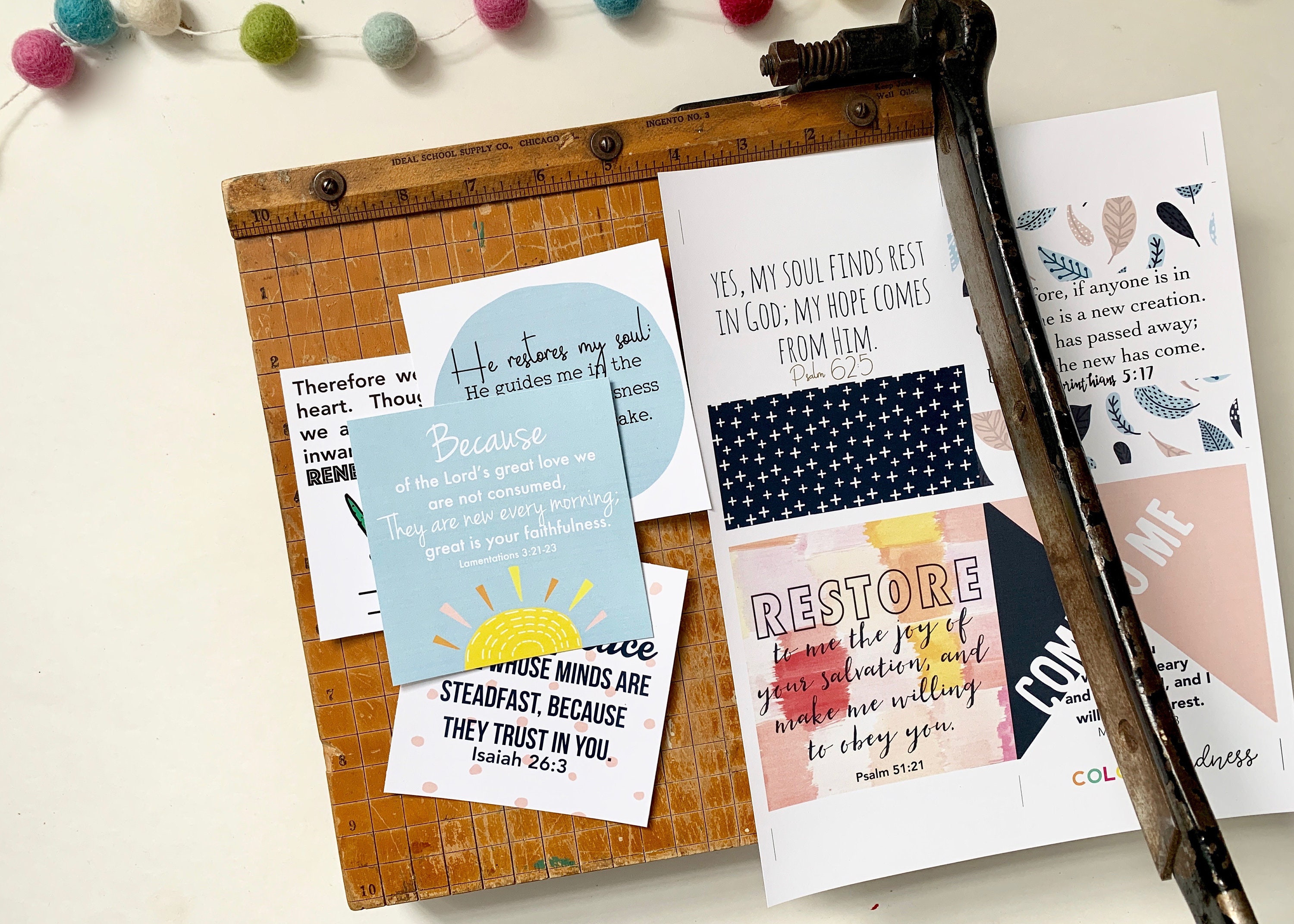 Scripture Cards, Set of 8, Verses About Rest and Renewal, Instant ...