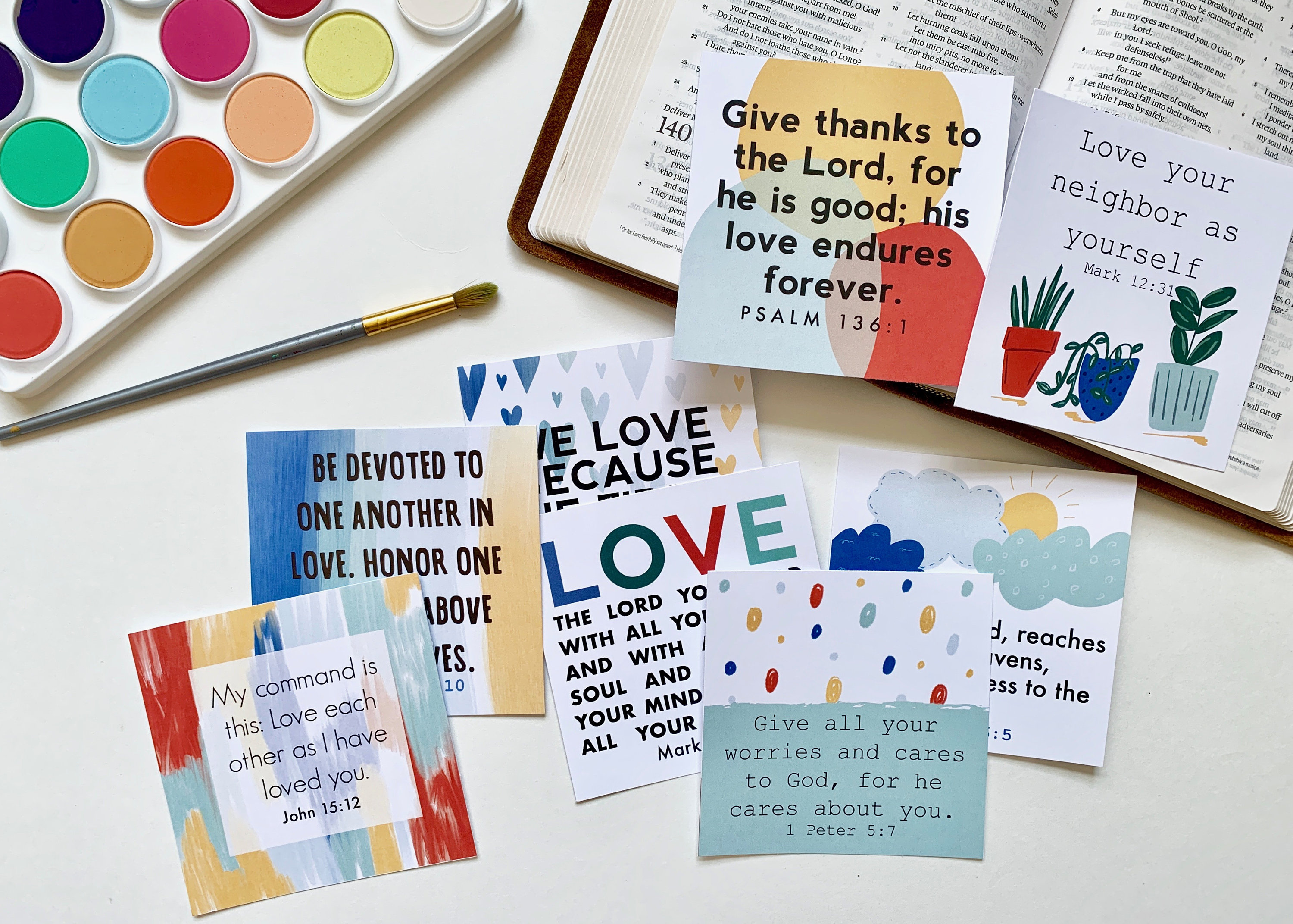 Kids Bible Verse Cards, Scripture cards for kids, Memorization cards ...