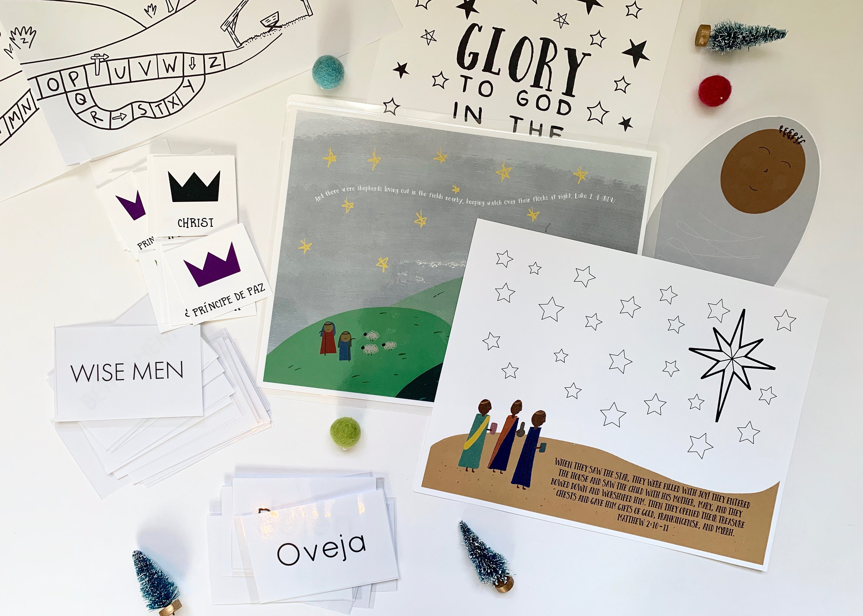 Christmas Learning Game Pack for Kids English/spanish - Etsy