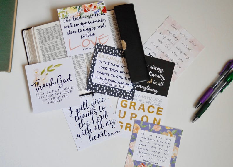 Bible Verse Cards Scripture Cards Bundle 1 Set of 32 - Etsy
