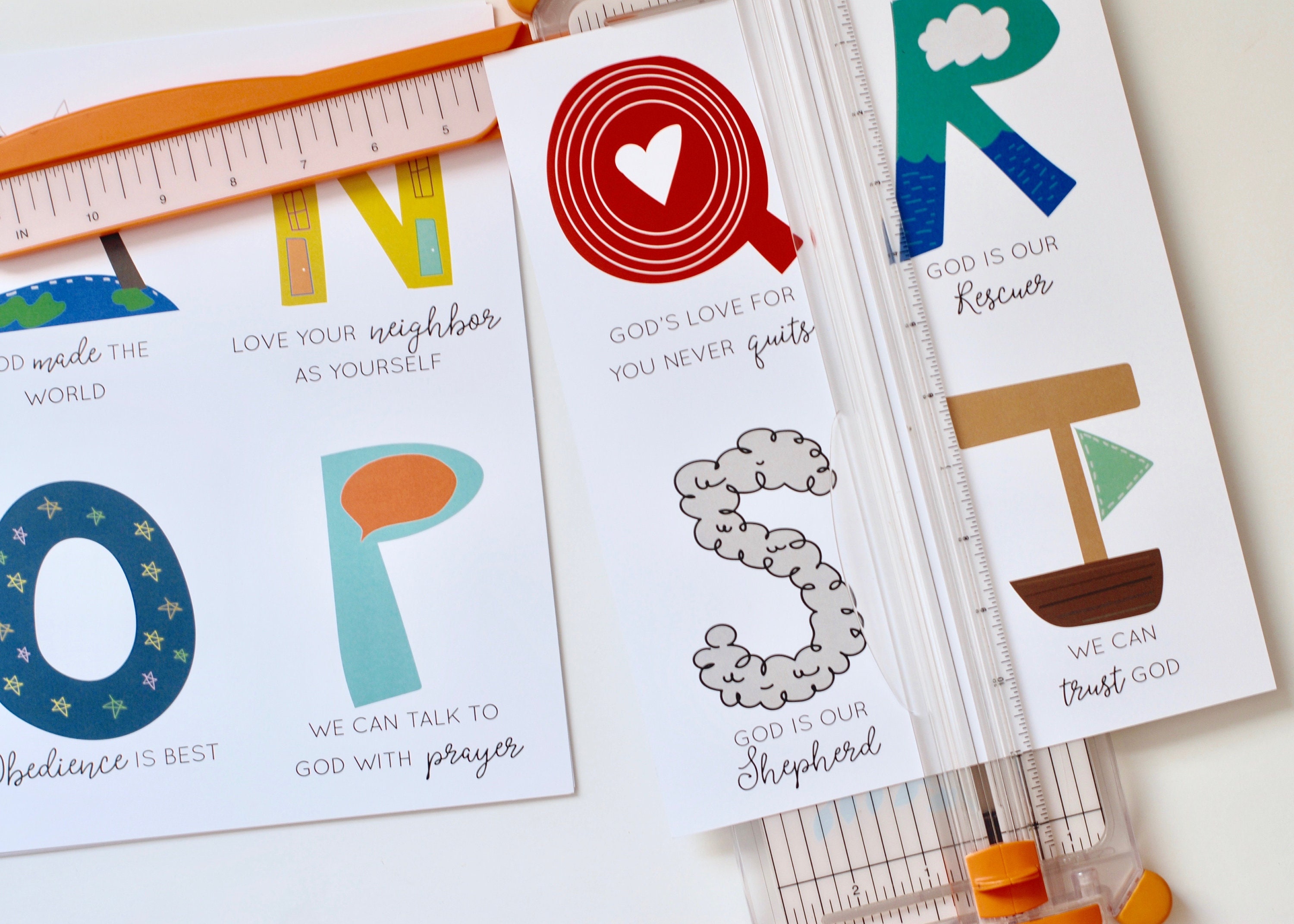 Bible Truth Alphabet Cards — Color + Kindness