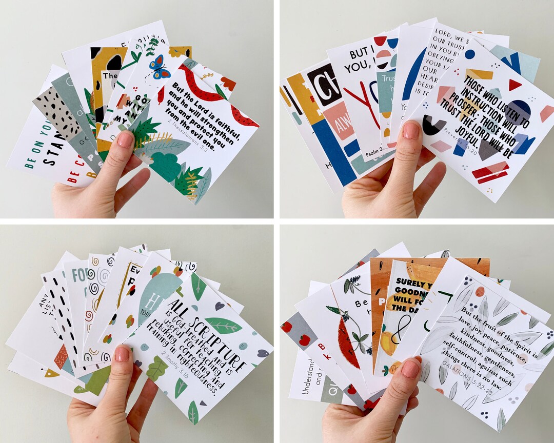 Scripture Cards for Kids, Bible Verses for Kids, Bundle #4, Bible ...