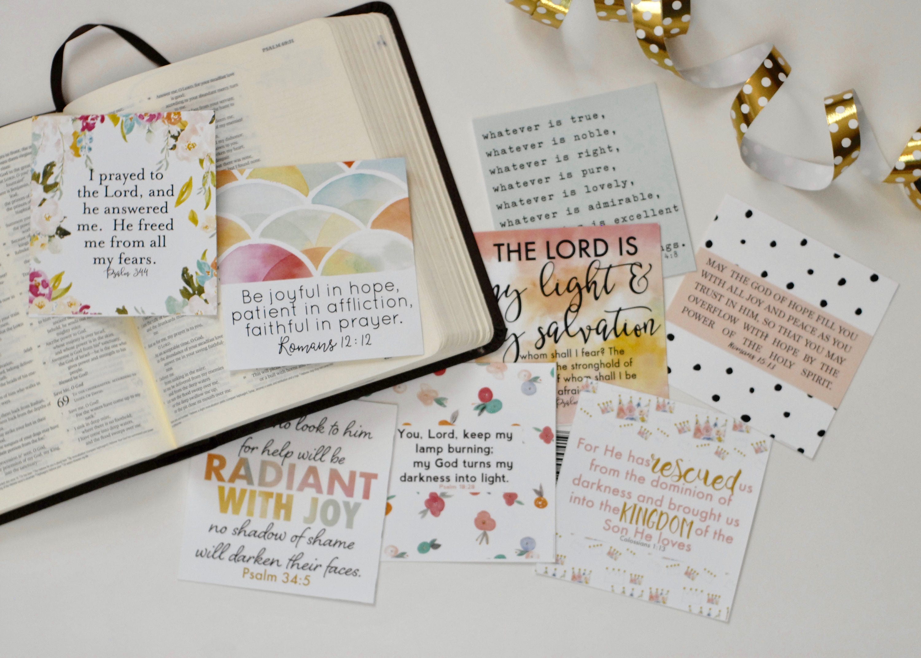 Scripture Verse Cards, Bible Verse Cards for mom and friends, teachers ...