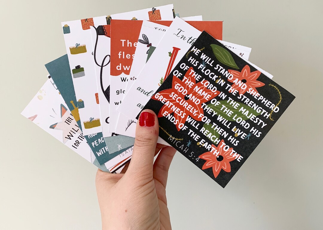 Advent Scripture Cards: Christmas Verse Set (digital Download) - Etsy