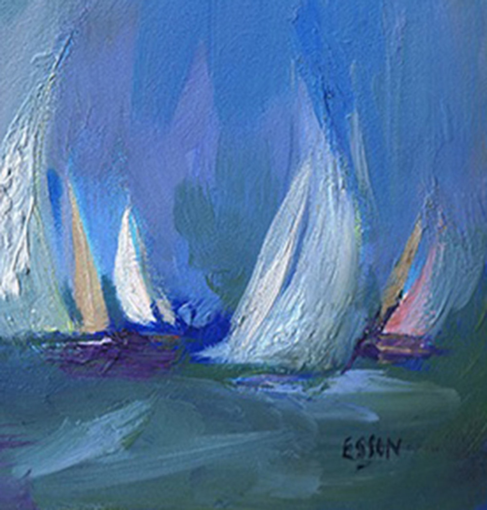Blue Sails Print - Etsy