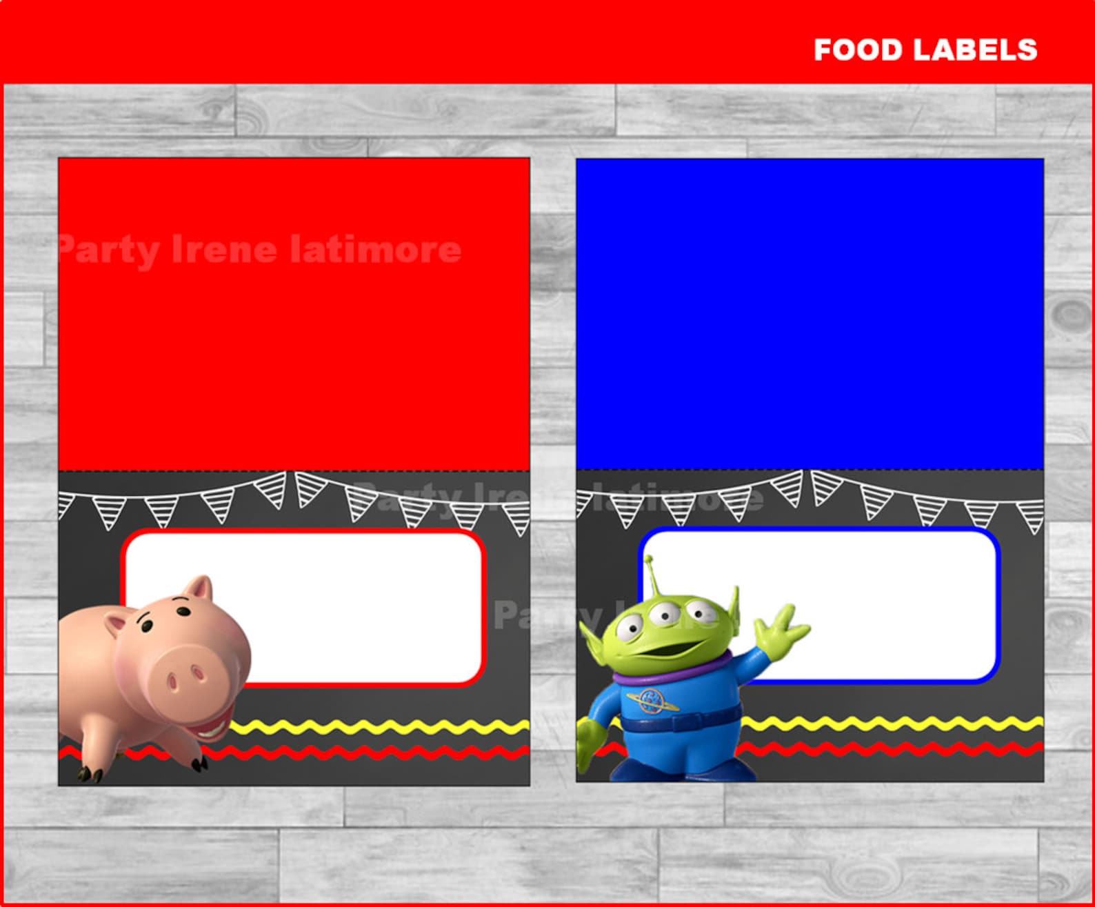 Toy Story Food Labels Instant Download, Toy Story Chalkboard Food Tent ...