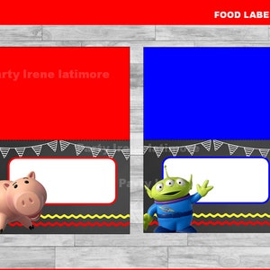 Toy Story Food Labels Instant Download, Toy Story Chalkboard Food Tent ...